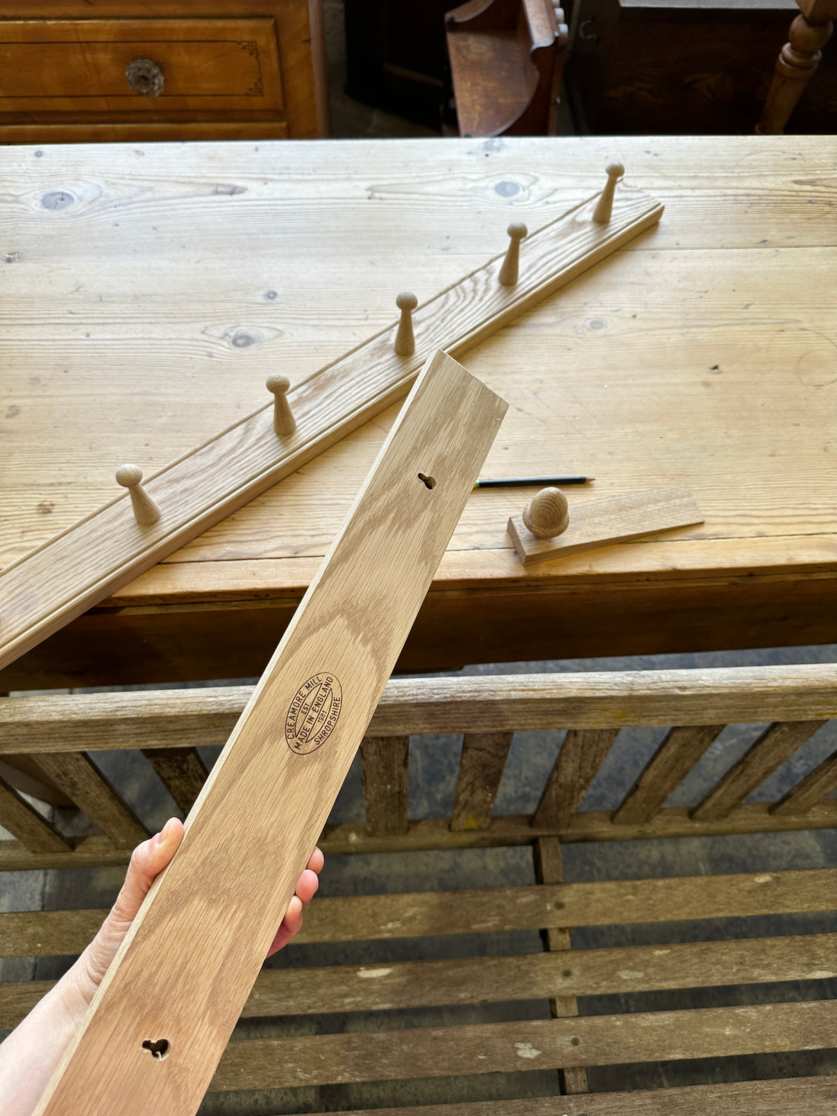 Oak Peg Hanging Rack – Knosen Antiques